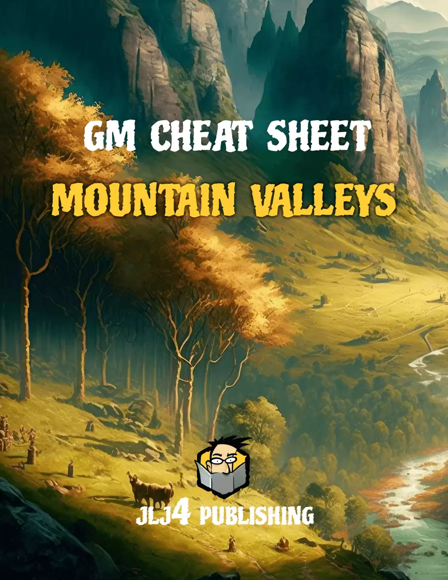 GM Cheat Sheet: Mountain Valleys 5 Room Dungeon Generator - Roleplaying ...