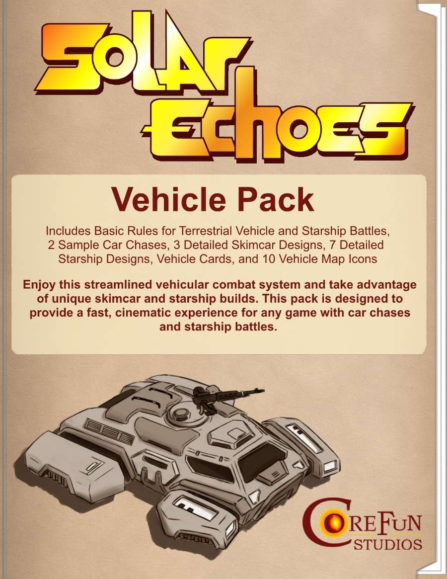Solar Echoes Vehicle Pack - Corefun Studios, LLC | DriveThruRPG