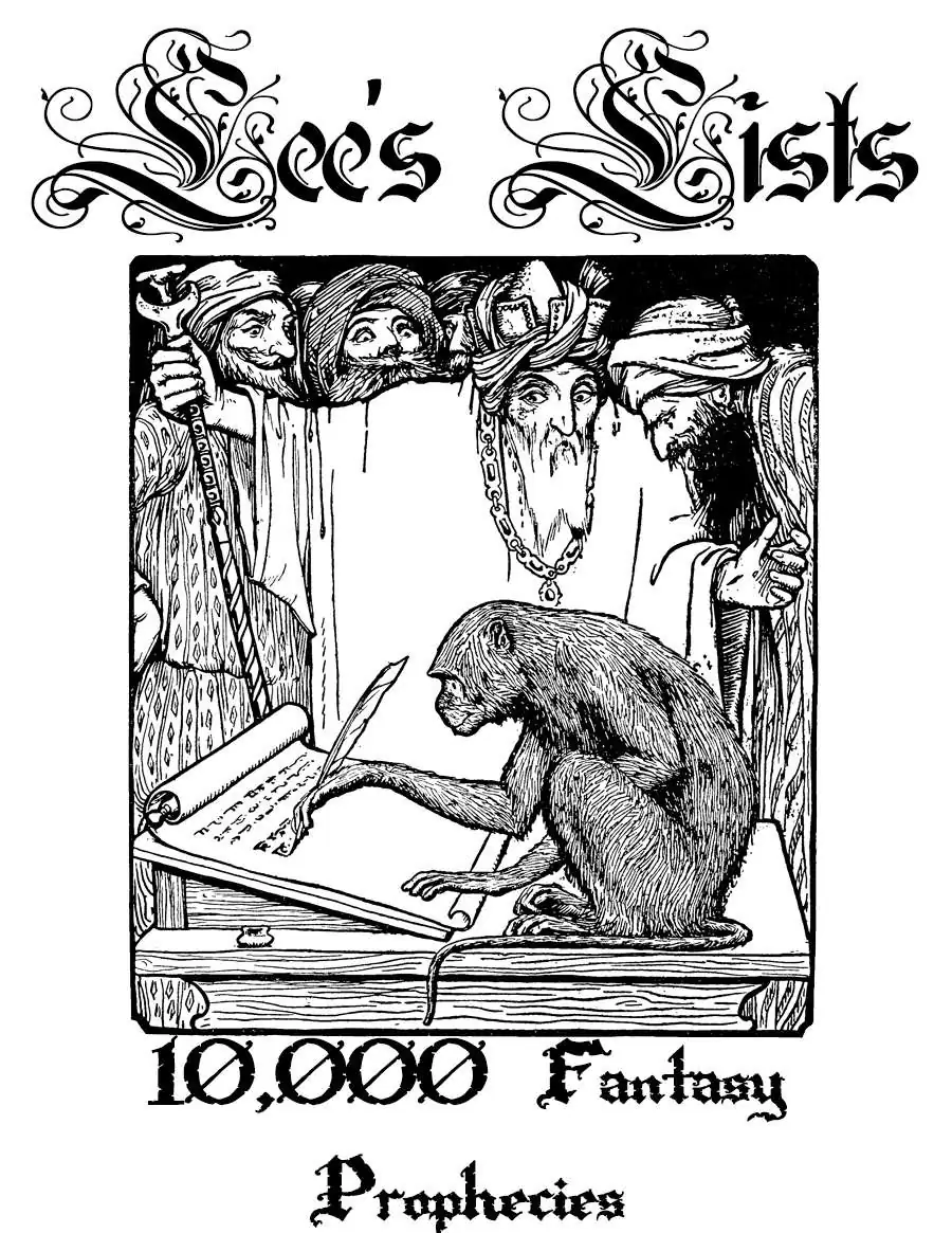 10,000 Fantasy Prophecies - Lee's Lists | Lee's Lists | Occult | Top ...