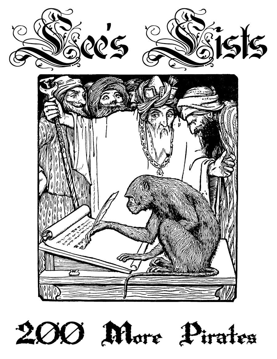 200 More Pirates - Lee's Lists | Lee's Lists | Names | DriveThruRPG