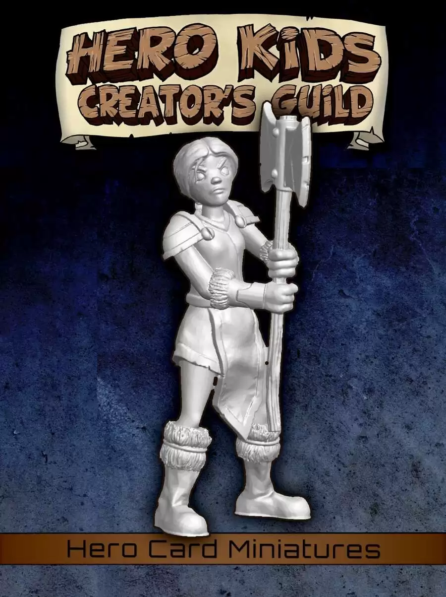 Hero Card Miniatures - Female Warrior 1 - Hero Forge Games | Middle ...