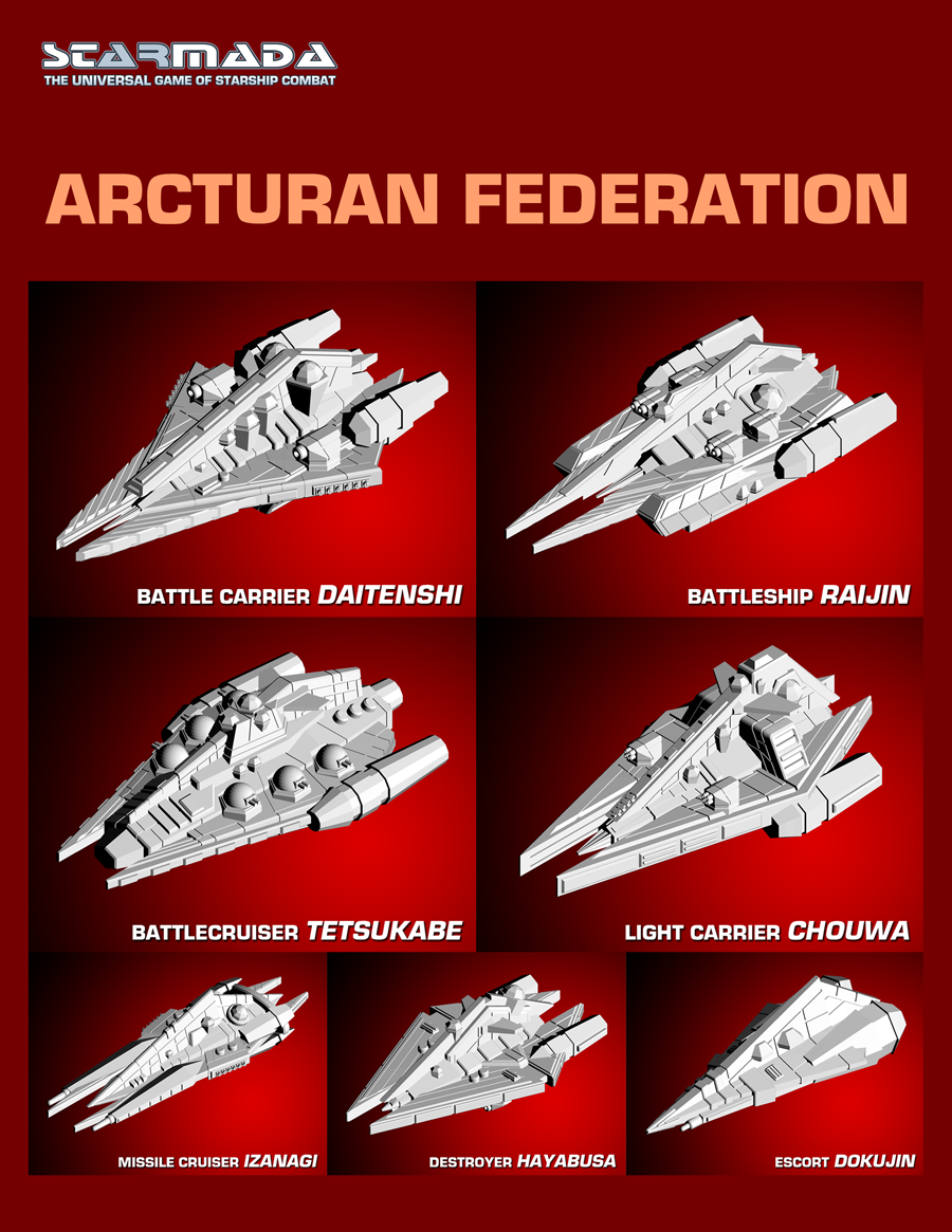 Arcturan Federation Fleet Pack - Majestic Twelve Games | Starmada ...