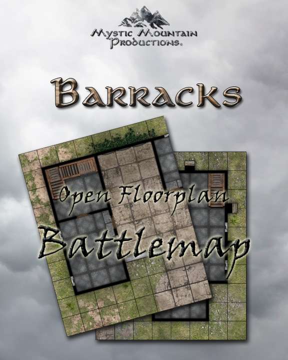 Battlemap - Barracks - Mystic Mountain Productions | DriveThruRPG