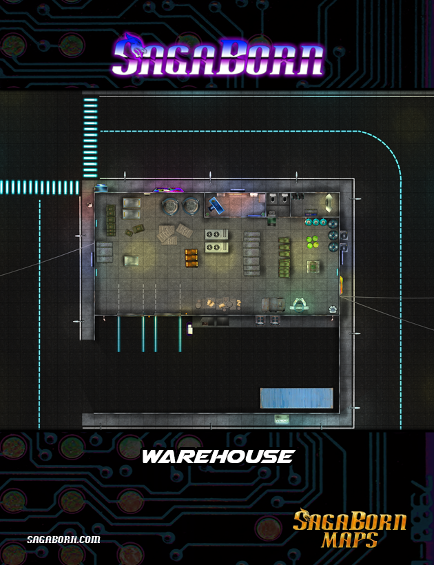 Map - Cyberpunk - Warehouse - Lone Wanderer Entertainment | SagaBorn ...
