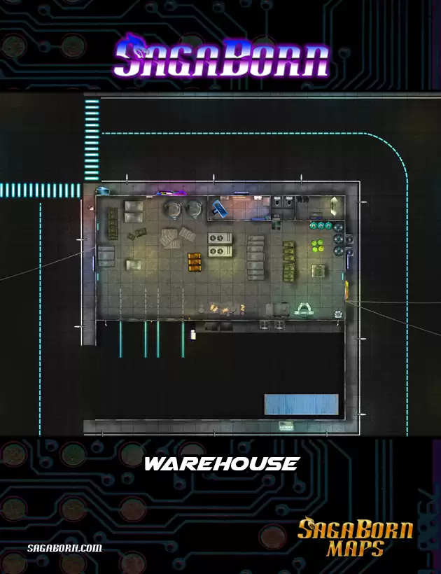 Map - Cyberpunk - Warehouse - Lone Wanderer Entertainment | SagaBorn ...