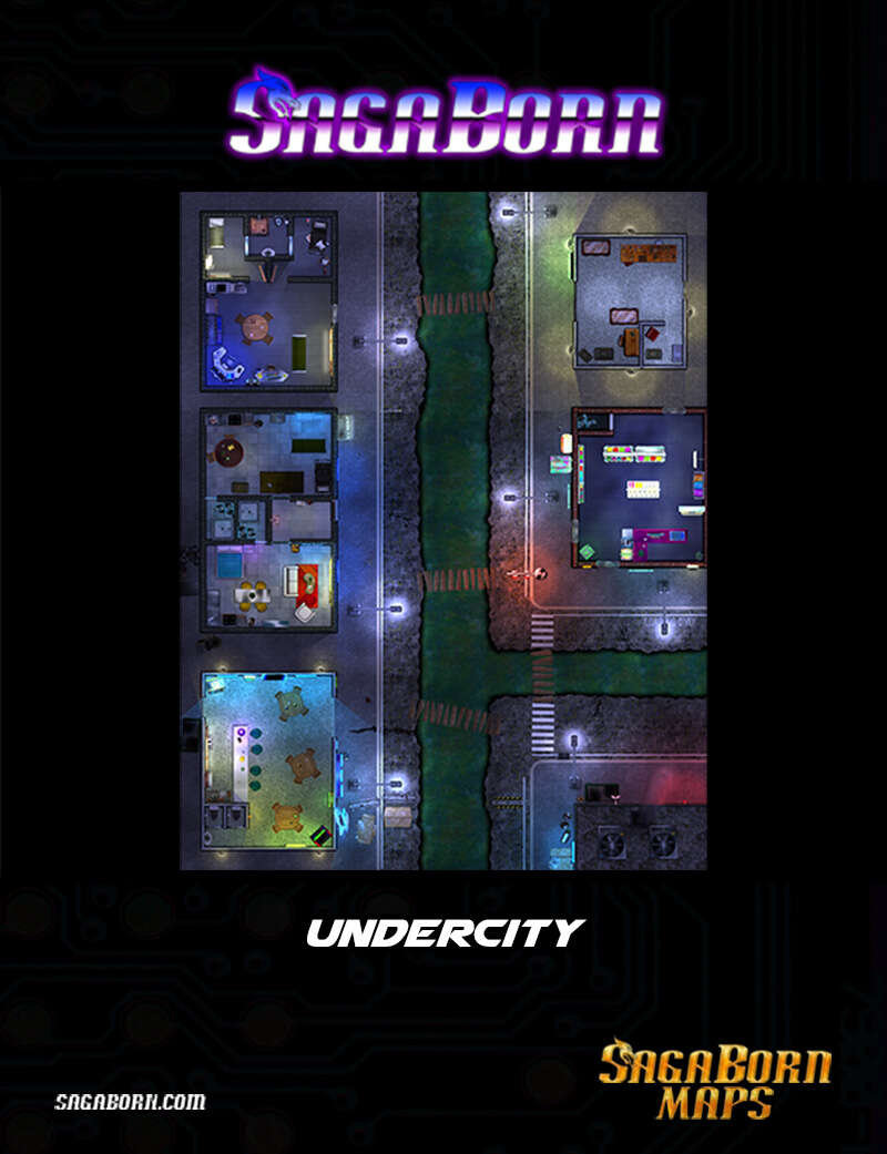 Cyberpunk Map - Undercity - Lone Wanderer Entertainment | SagaBorn Maps ...