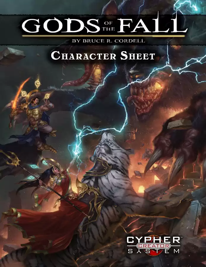 Gods of The Fall - Character Sheet - Monte Cook Games | Cypher System ...