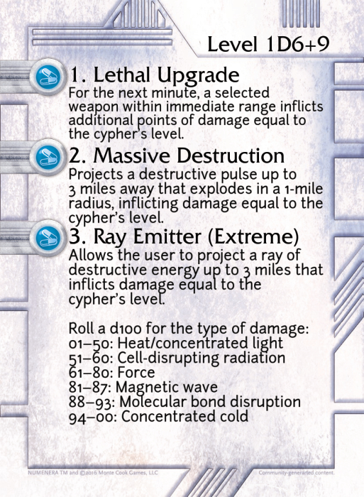 1. Lethal Upgrade - Custom Card - Monte Cook Games | Numenera Community ...