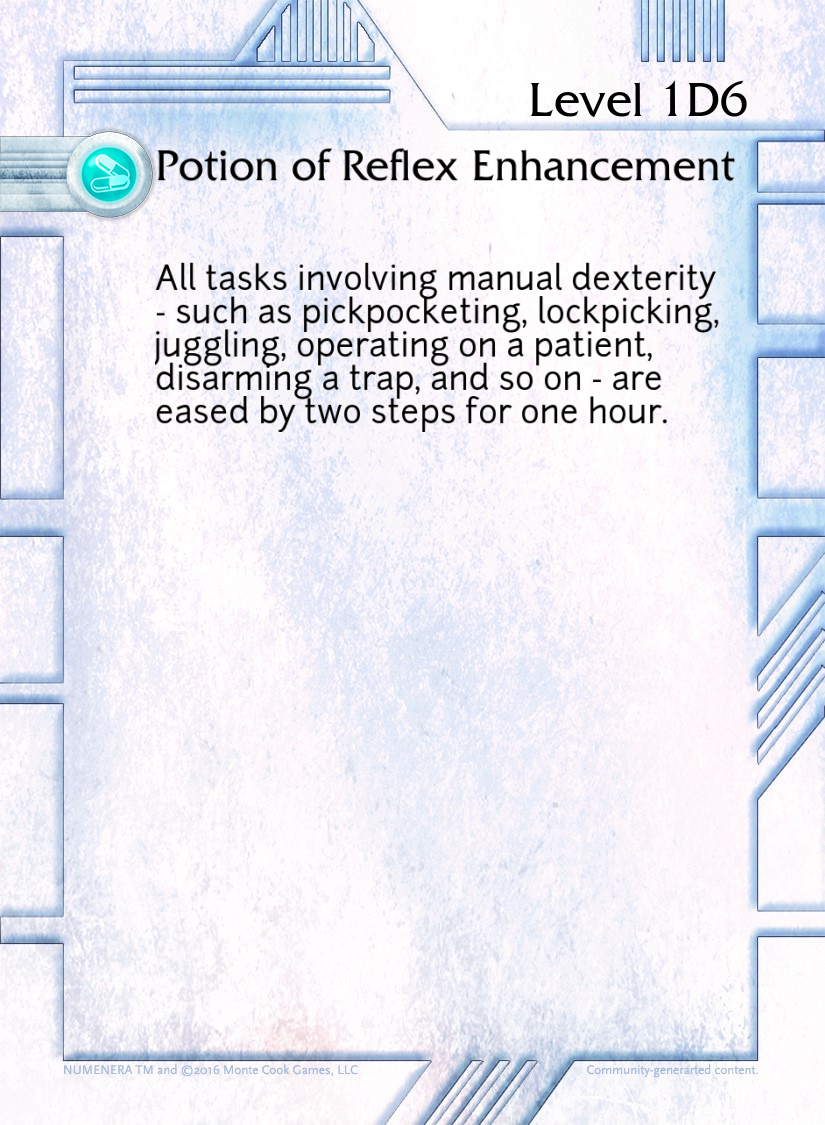 Potion Of Reflex Enhancement - Custom Card - Monte Cook Games ...