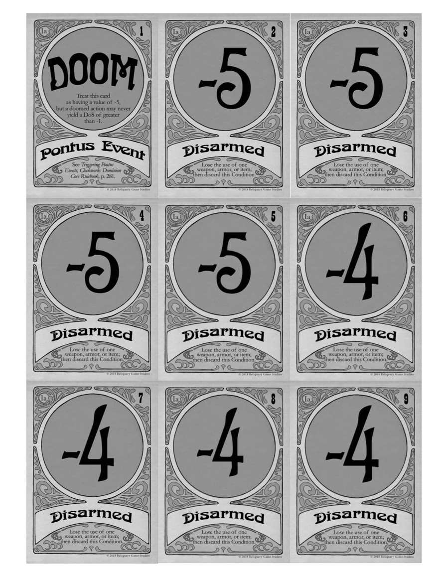 Clockwork Free Print & Play Cards - Reliquary Game Studios | DriveThruRPG