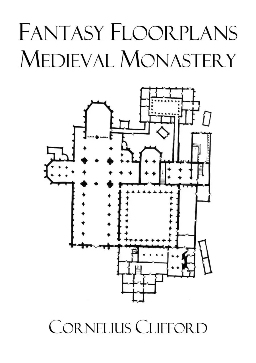 Medieval Monastery - Fantasy Floorplans - Dreamworlds | DriveThruRPG