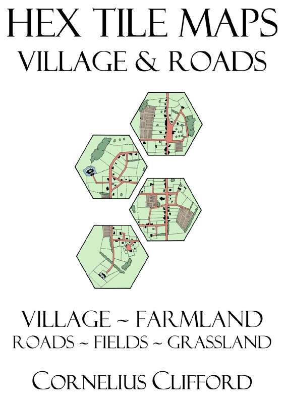 Hex Tile Maps - Village and Roads Pack - Dreamworlds | DriveThruRPG
