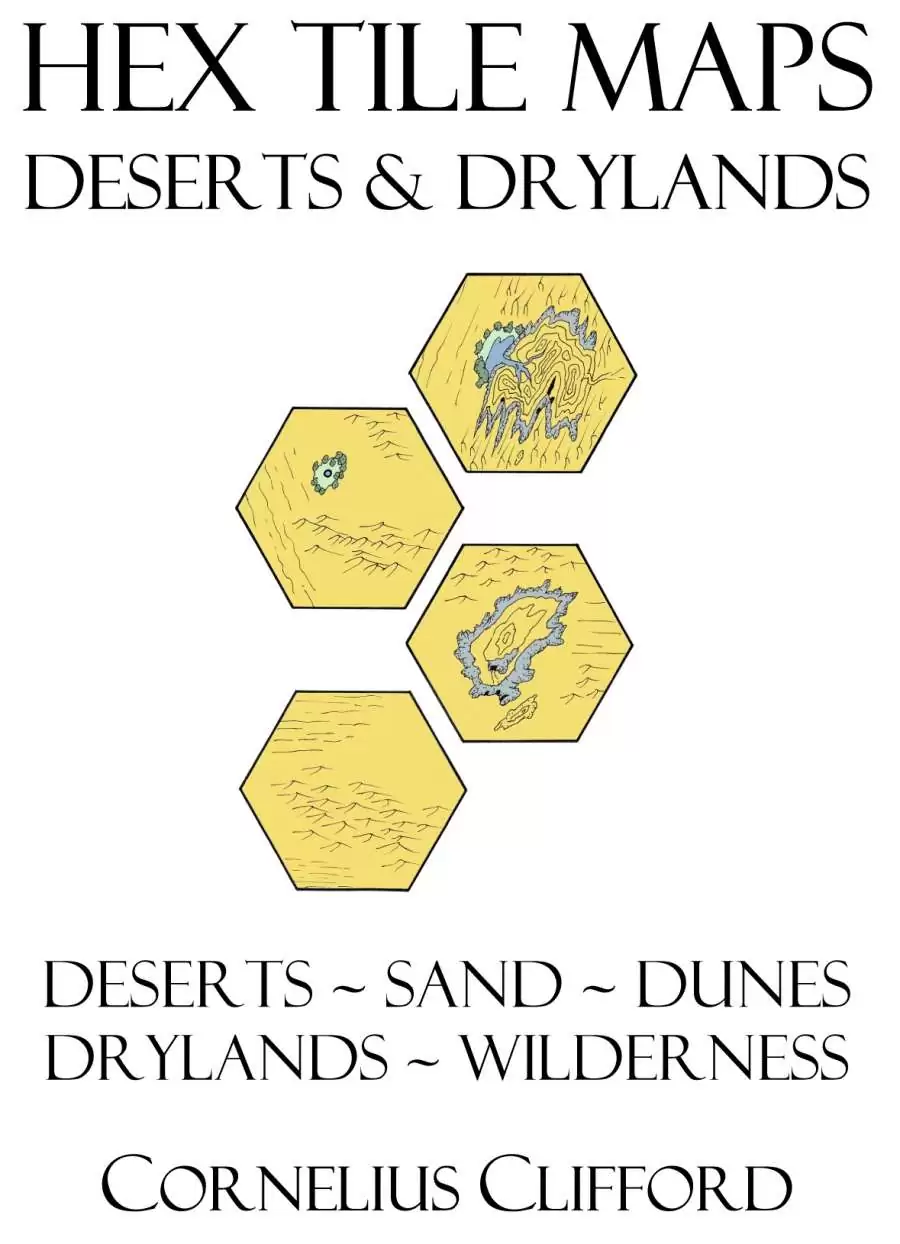 Hex Tile Maps - Desert and Drylands Pack - Dreamworlds | DriveThruRPG