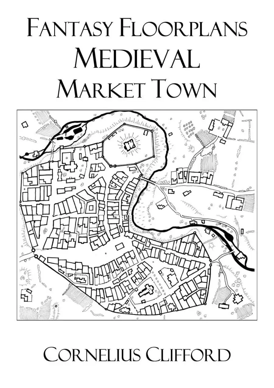 Medieval Market Town - Fantasy Floorplans - Dreamworlds | DriveThruRPG