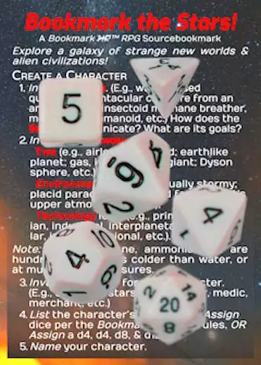 Bookmark the Stars! - Lester Smith Games | Bookmark No HP RPG ...