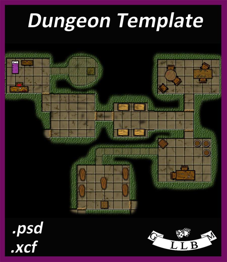 Dungeon Template - Lawrence L Bertoniere | DriveThruRPG