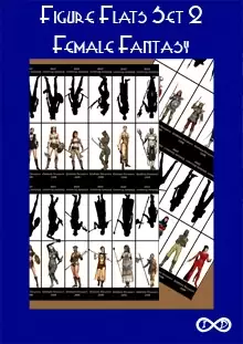 Figure Flats Set 2 - Female Fantasy - Infinite Dreamers | DriveThruRPG
