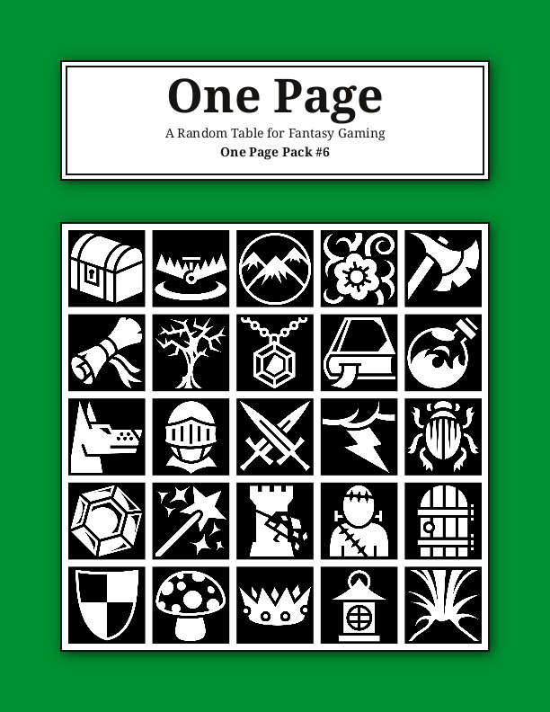 One Page Pack #6 [BUNDLE] - PBE Games | One Page | Bundle Deals ...