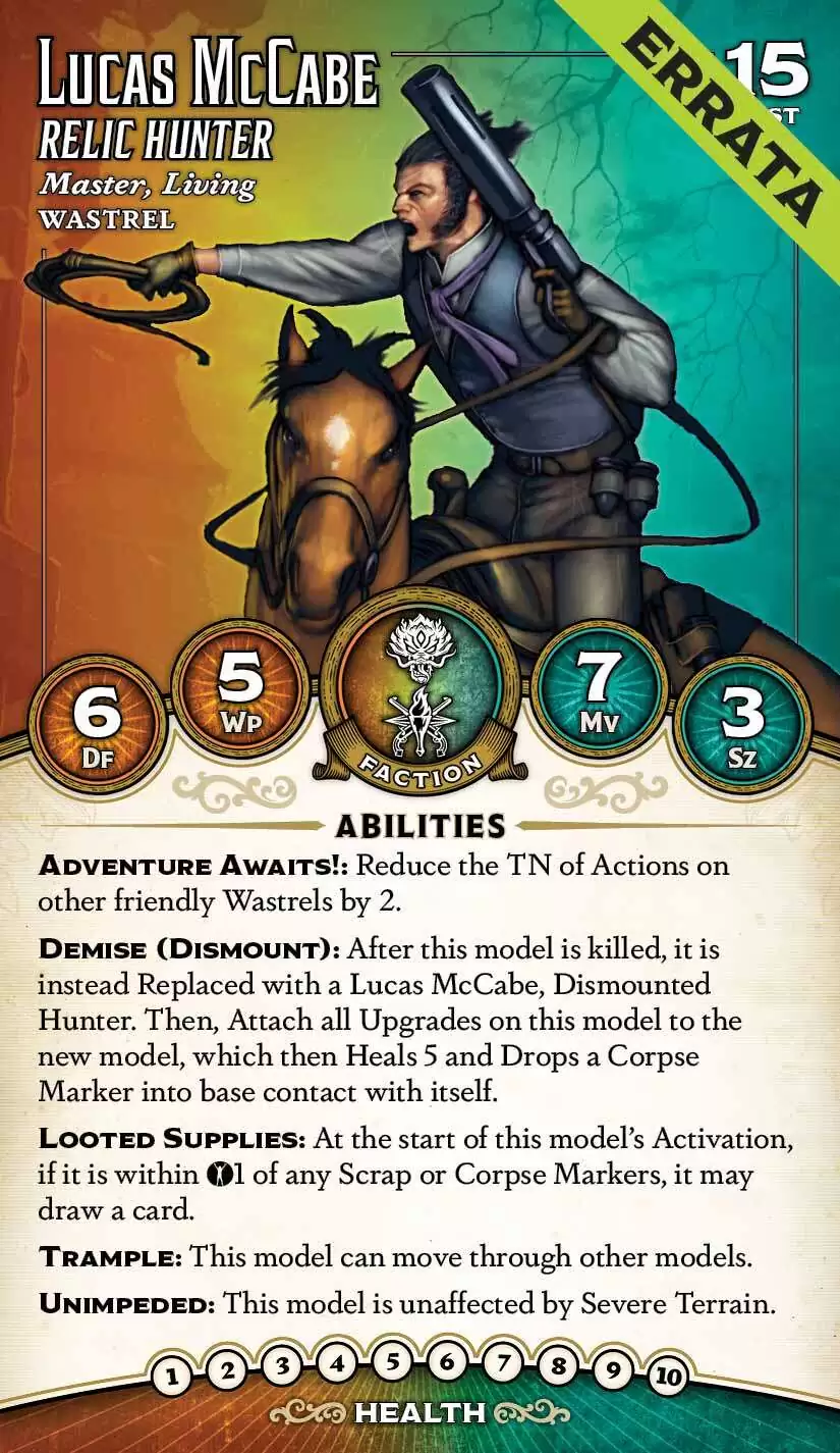 Lucas McCabe, Relic Hunter - Wyrd Miniatures | M3E Ten Thunders Singles ...