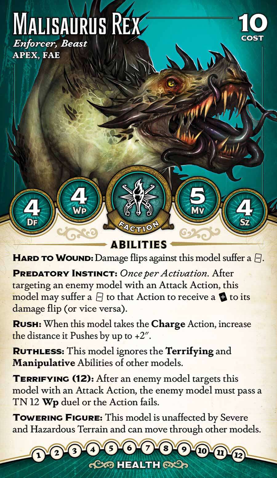 Malisaurus Rex - Wyrd Miniatures | M3E Explorer's Society Singles | M3E ...