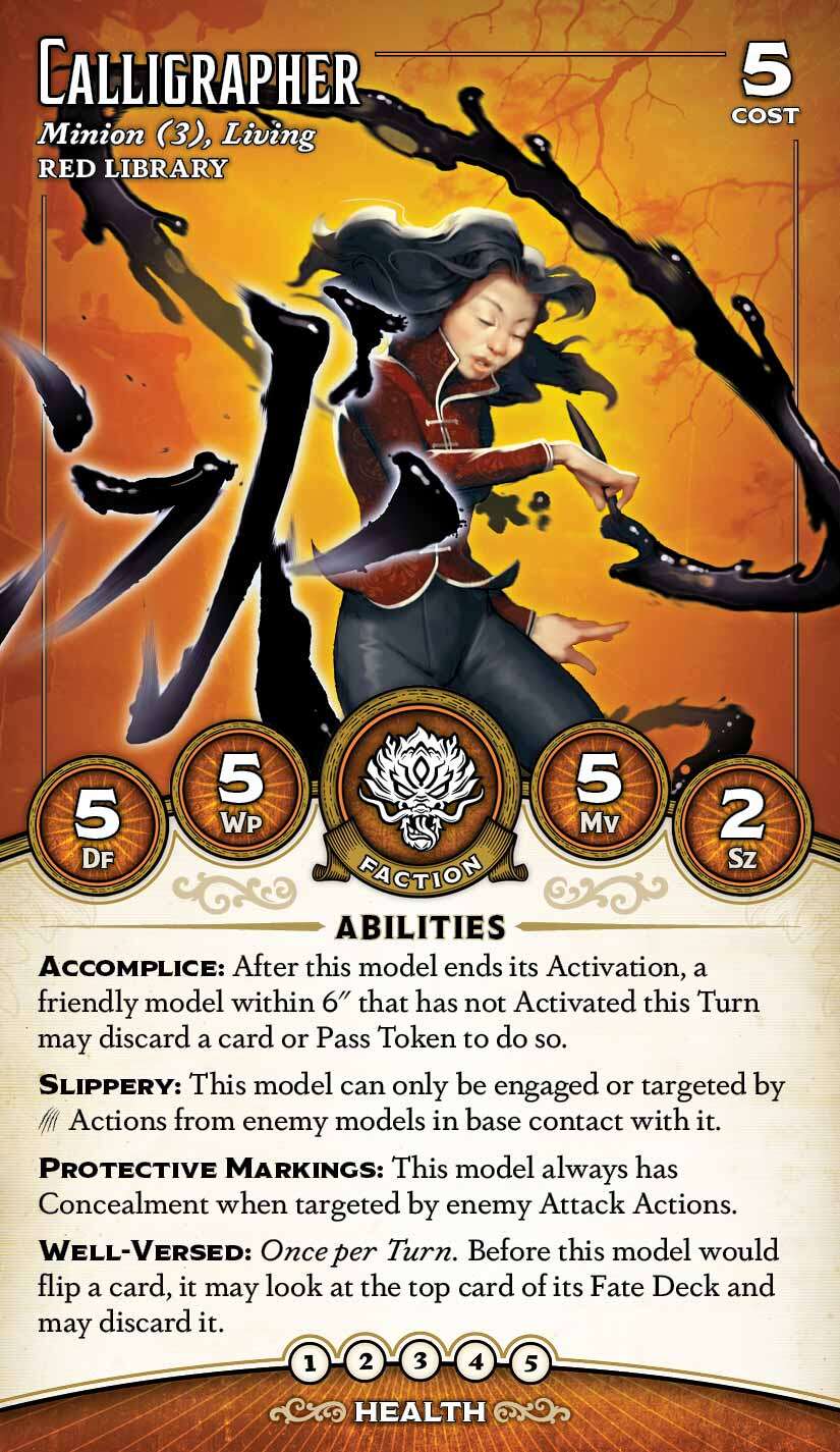 Calligrapher B - Wyrd Miniatures | M3E Ten Thunders Singles | M3E Ten ...
