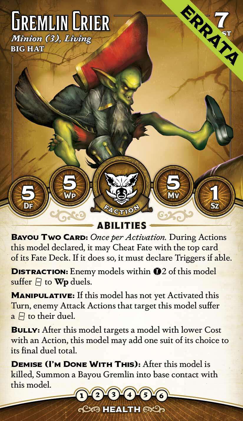 Gremlin Crier B - Wyrd Miniatures | M3E Bayou Singles | M3E Bayou ...