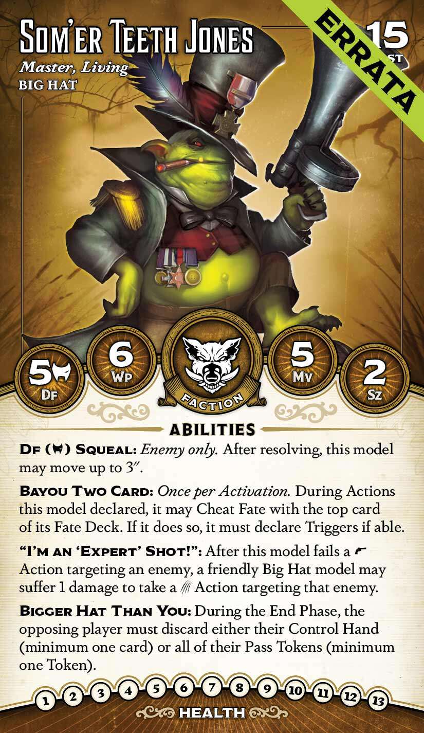 Som'er Teeth Jones - Wyrd Miniatures | M3E Bayou Singles | M3E Errata ...