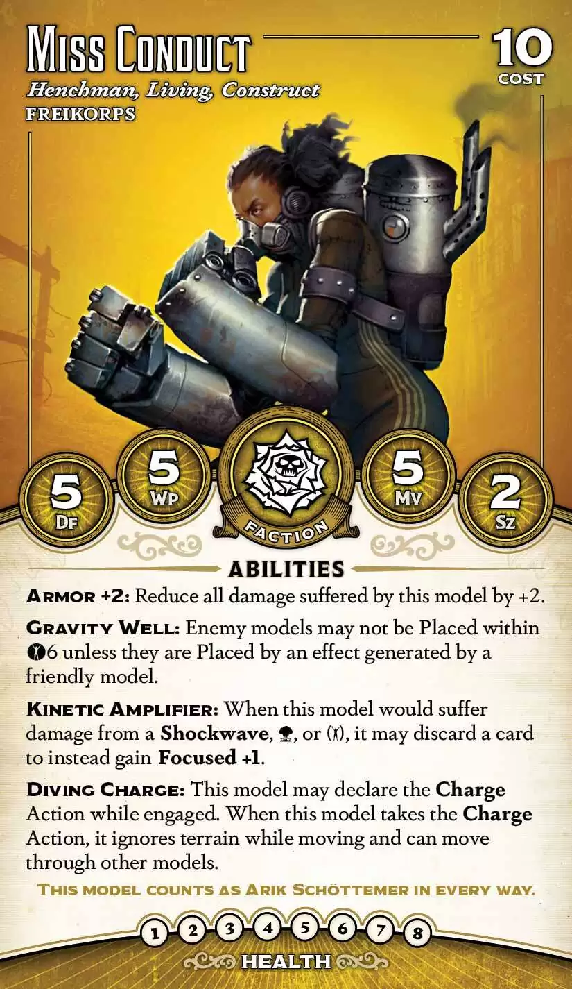 Miss Conduct - Wyrd Miniatures | M3E Outcasts Singles | M3E Outcasts ...