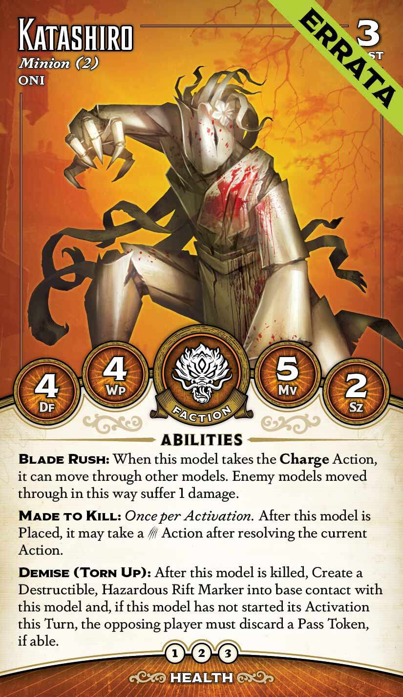 Katashiro A - Errata - Wyrd Miniatures | M3E Ten Thunders Singles ...