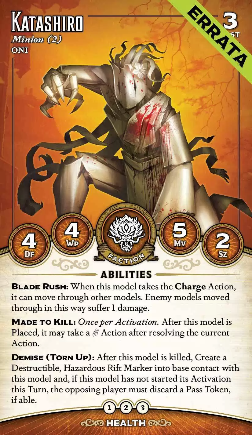 Katashiro A - Errata - Wyrd Miniatures | M3E Ten Thunders Singles ...