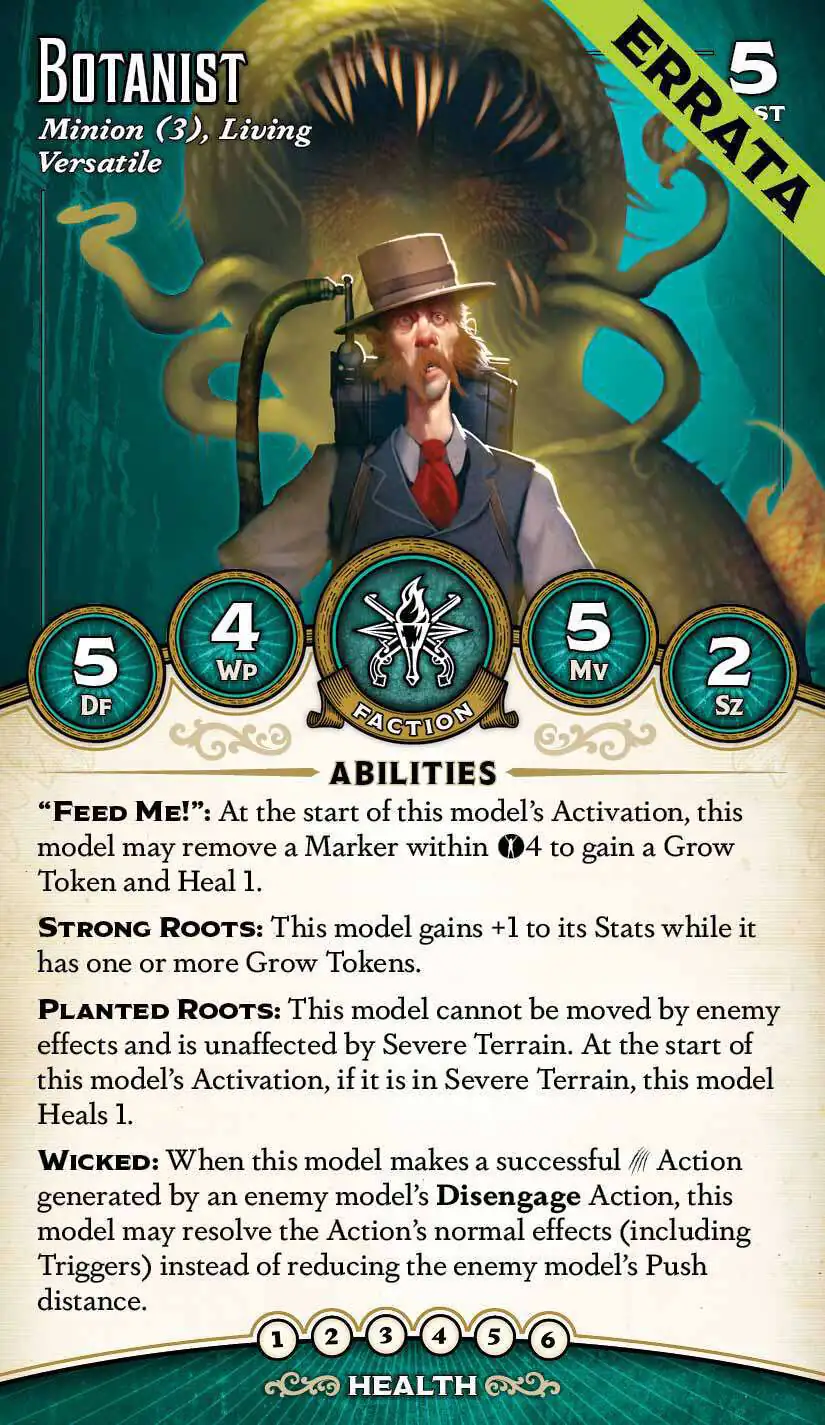 Botanist A - Errata - Wyrd Miniatures | M3E Errata | M3E Explorer's ...