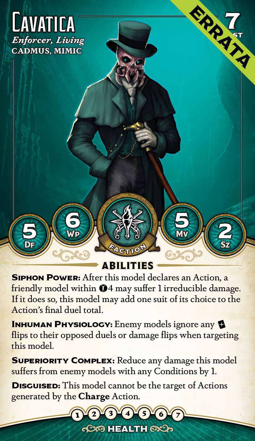 Cavatica - Errata - Wyrd Miniatures | Malifaux 3rd Edition | M3E Errata ...