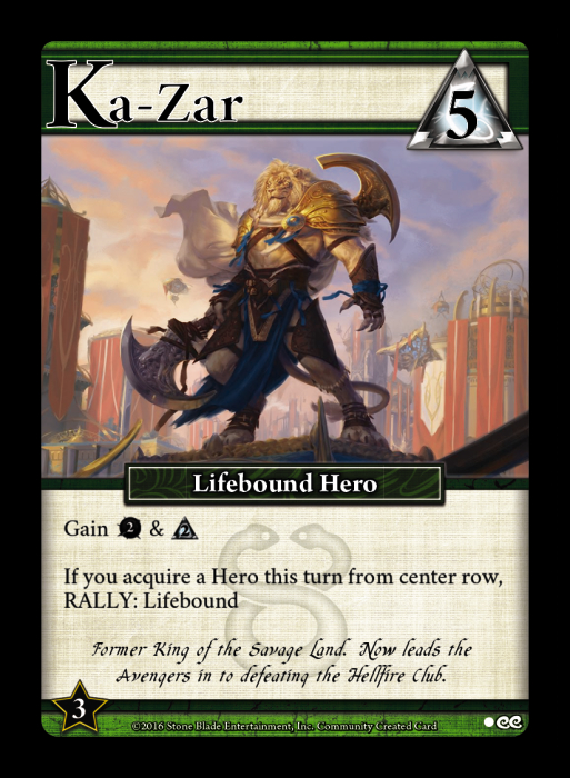 Ka-zar - Custom Card - Stone Blade Entertainment | Ascension Community ...