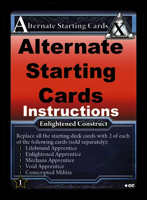 Alternate Starting Cards - Custom Card - Stone Blade Entertainment ...