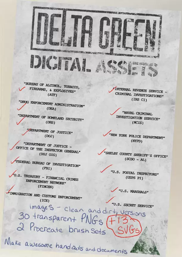 Delta Green Digital Assets: Law Enforcement Pack 1 - Arc Dream ...