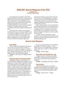 GODLIKE: New Weapons and Vehicles - Arc Dream Publishing | GODLIKE ...