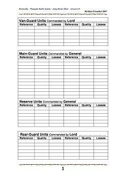 Bretwalda - Army Roster Sheet - Studio7aUK | DriveThruRPG