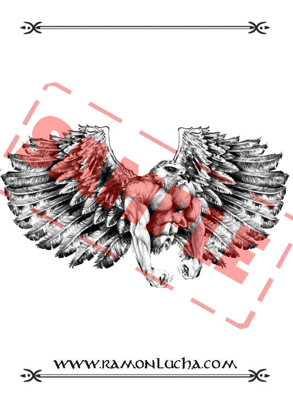 Image - Stock Art - Stock Illustration - Bird man - Winged monster ...