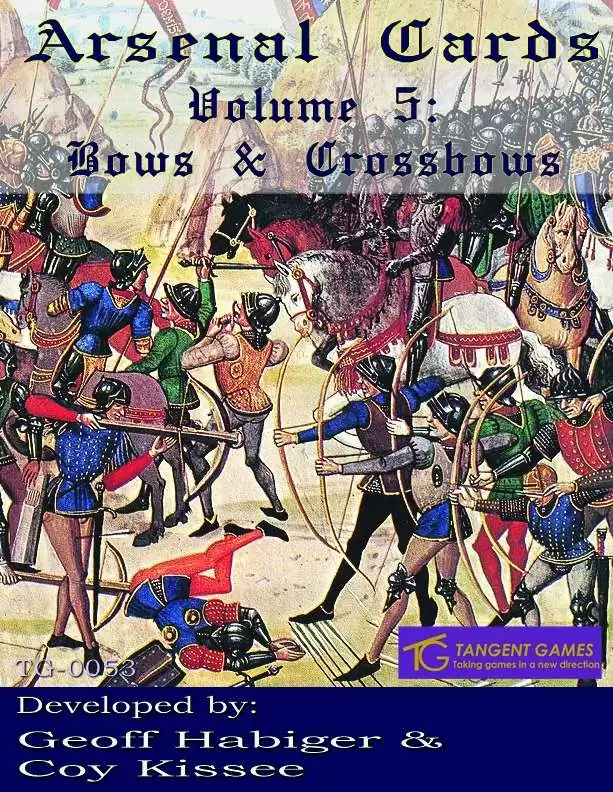 Arsenal Cards: Volume 5: Bows & Crossbows - Tangent Games | DriveThruRPG