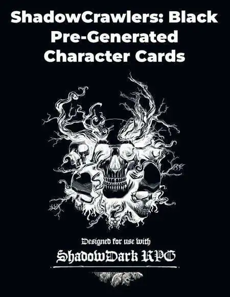 Pre-Generated Character Cards for Shadowdark RPG - Menagerie Press | Shadowdark RPG | DriveThruRPG