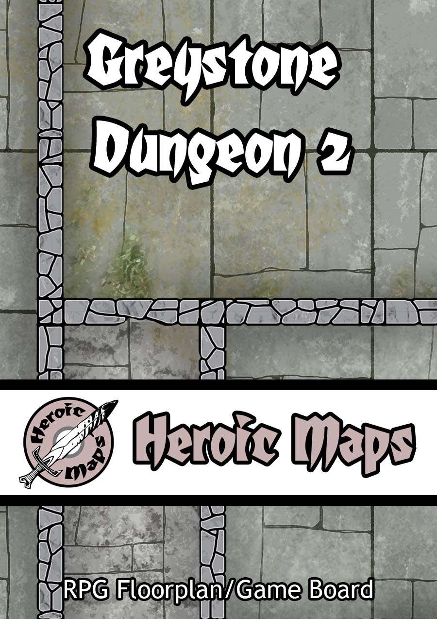 Heroic Maps: Greystone Dungeon 2 - Heroic Maps | Dungeons | DriveThruRPG