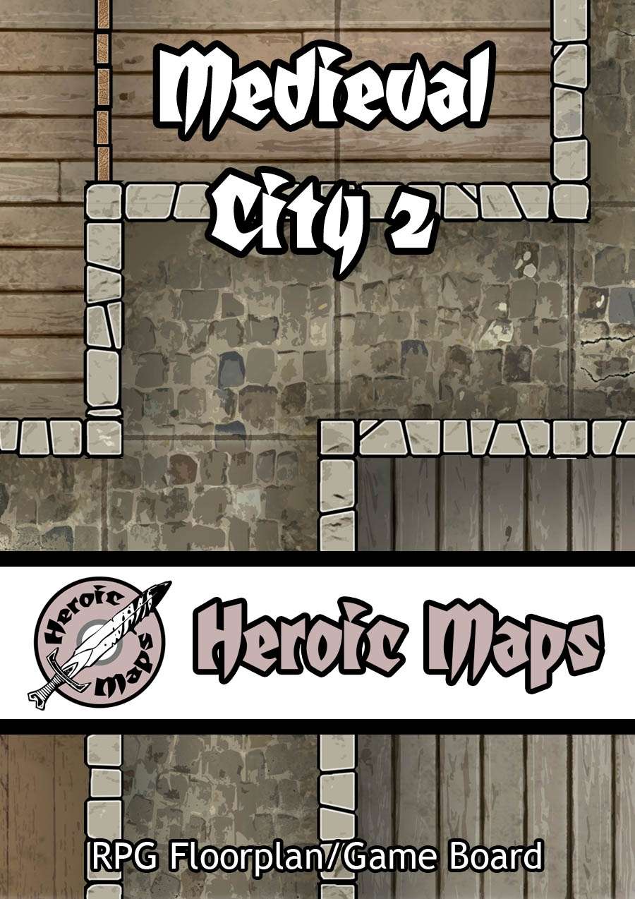 Heroic Maps: Medieval City 2 - Heroic Maps | Cities | DriveThruRPG