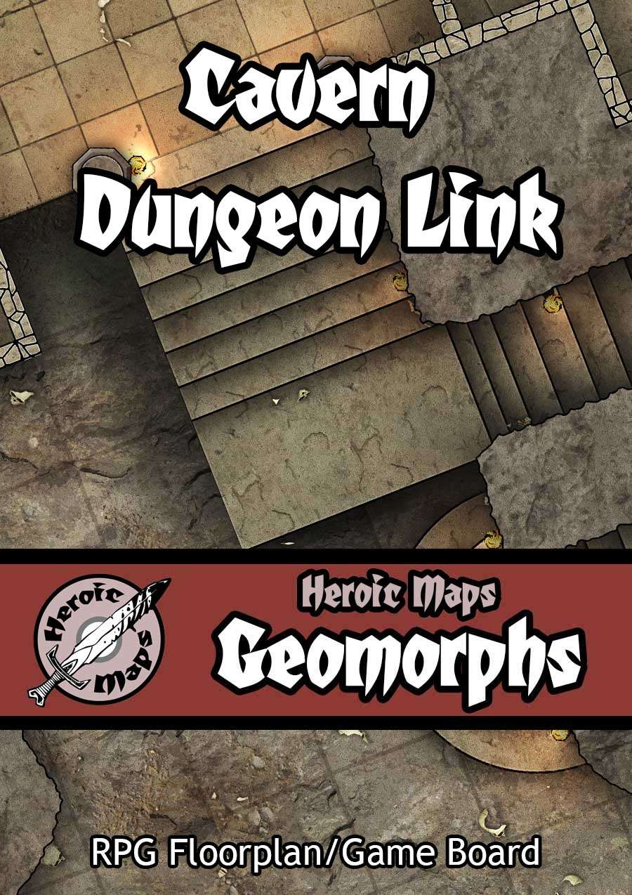 Heroic Maps - Geomorphs: Cavern Dungeon Link - Heroic Maps | Caverns & Tunnels | Dungeons ...