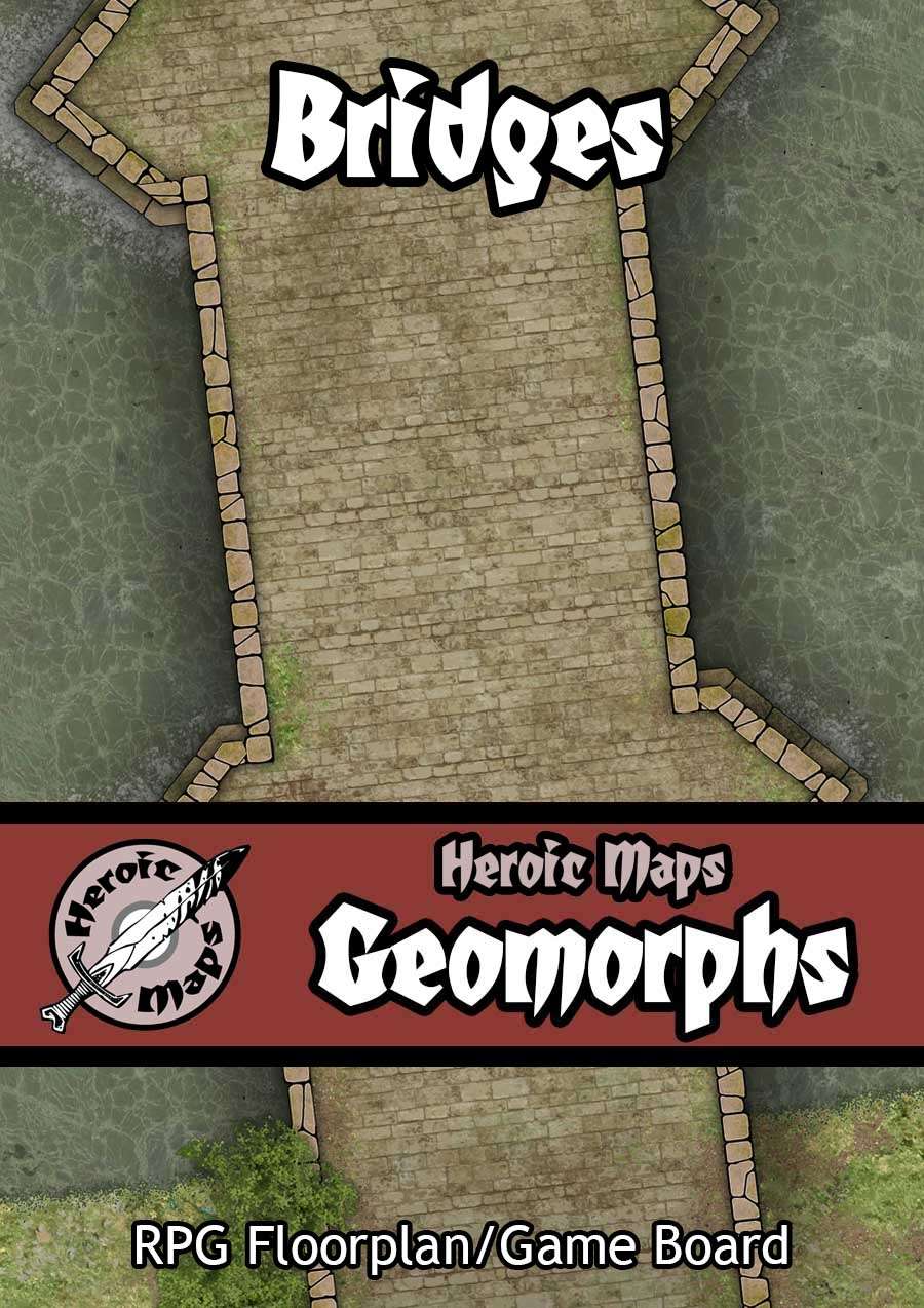 Heroic Maps - Geomorphs: Bridges - Heroic Maps | Buildings | Wilderness ...