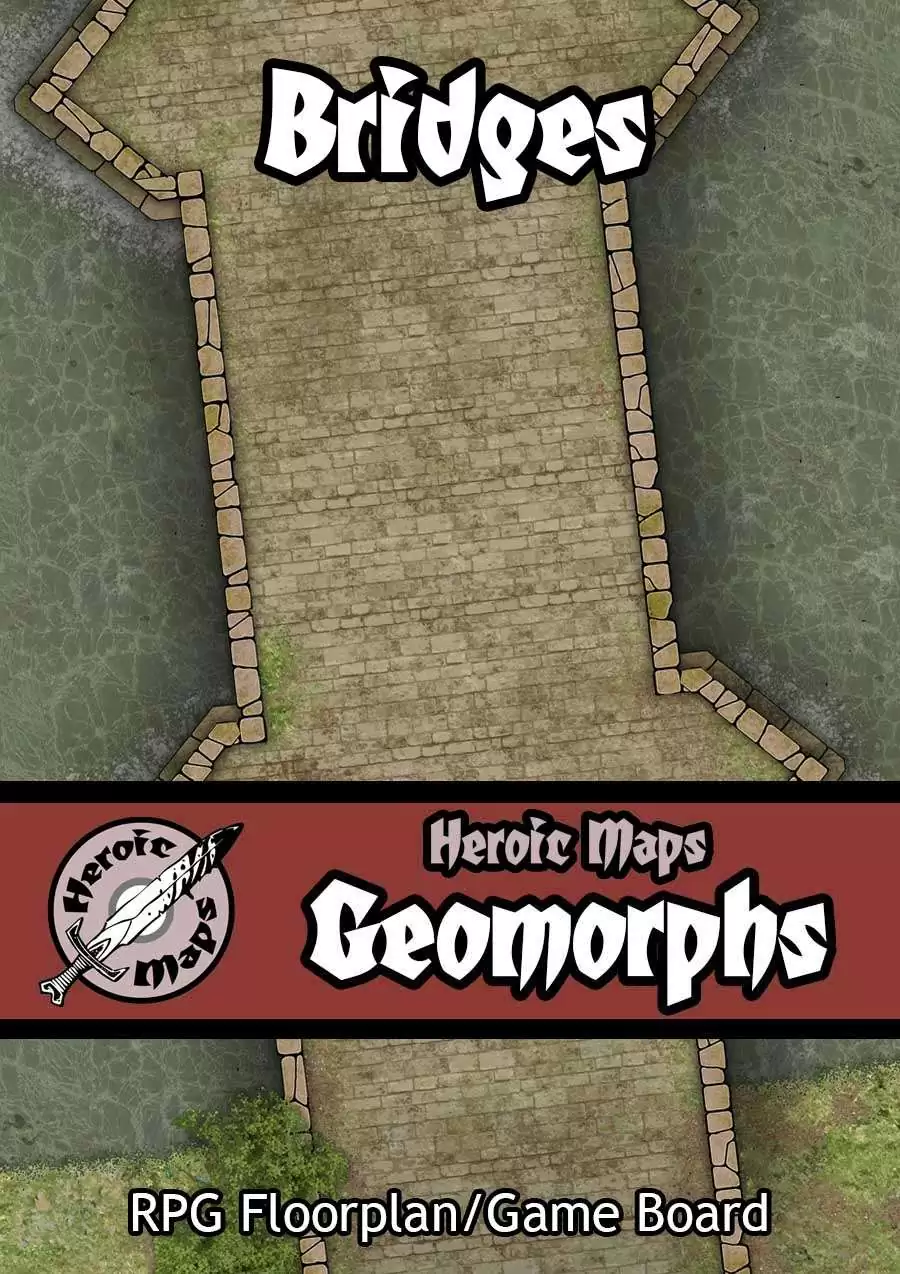 Heroic Maps - Geomorphs: Bridges - Heroic Maps | Buildings | Wilderness ...