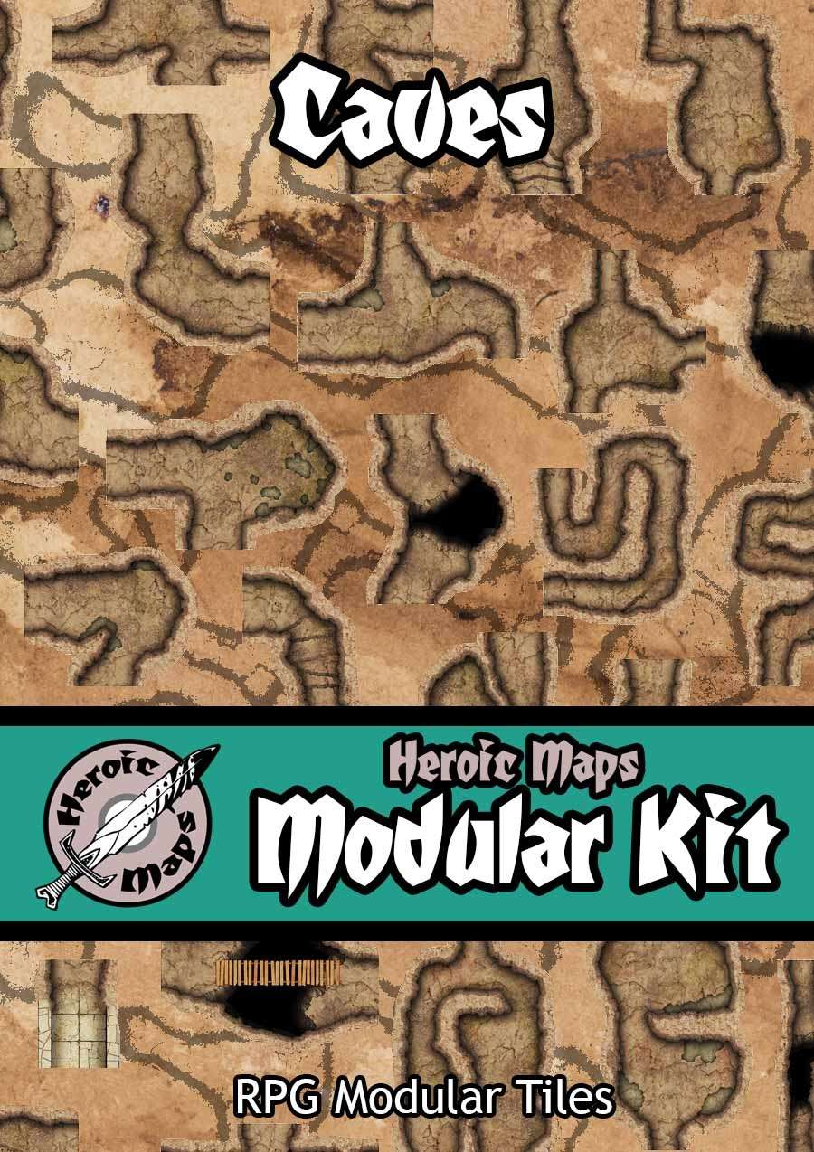 Heroic Maps - Modular Kit: Caves - Heroic Maps | Caverns & Tunnels ...