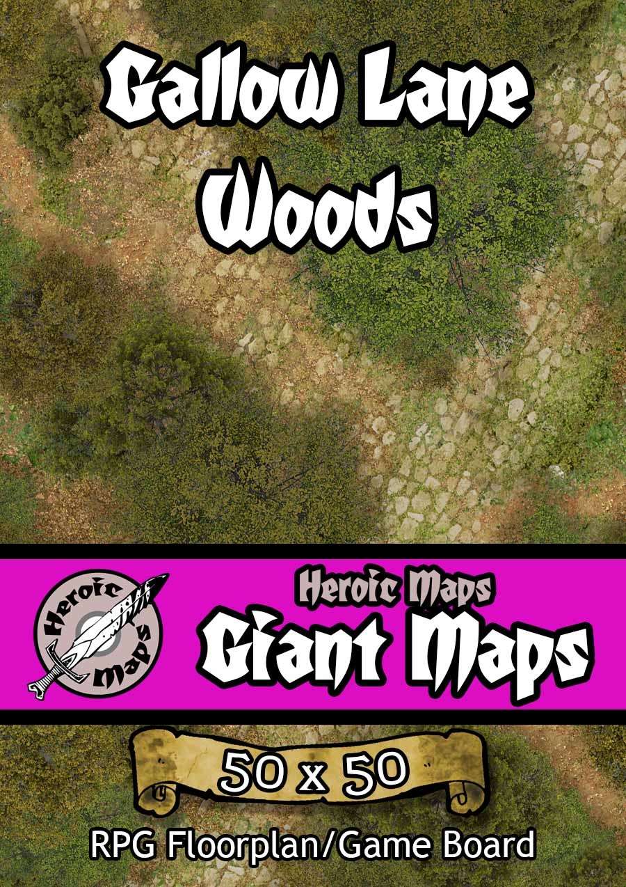 Heroic Maps - Giant Maps: Gallow Lane Woods - Heroic Maps | Buildings ...