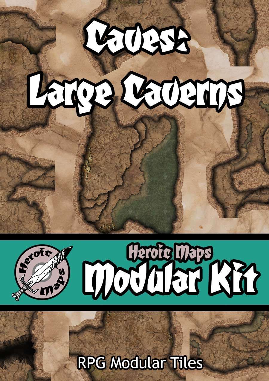 Heroic Maps - Modular Kit: Caves - Large Caverns - Heroic Maps ...