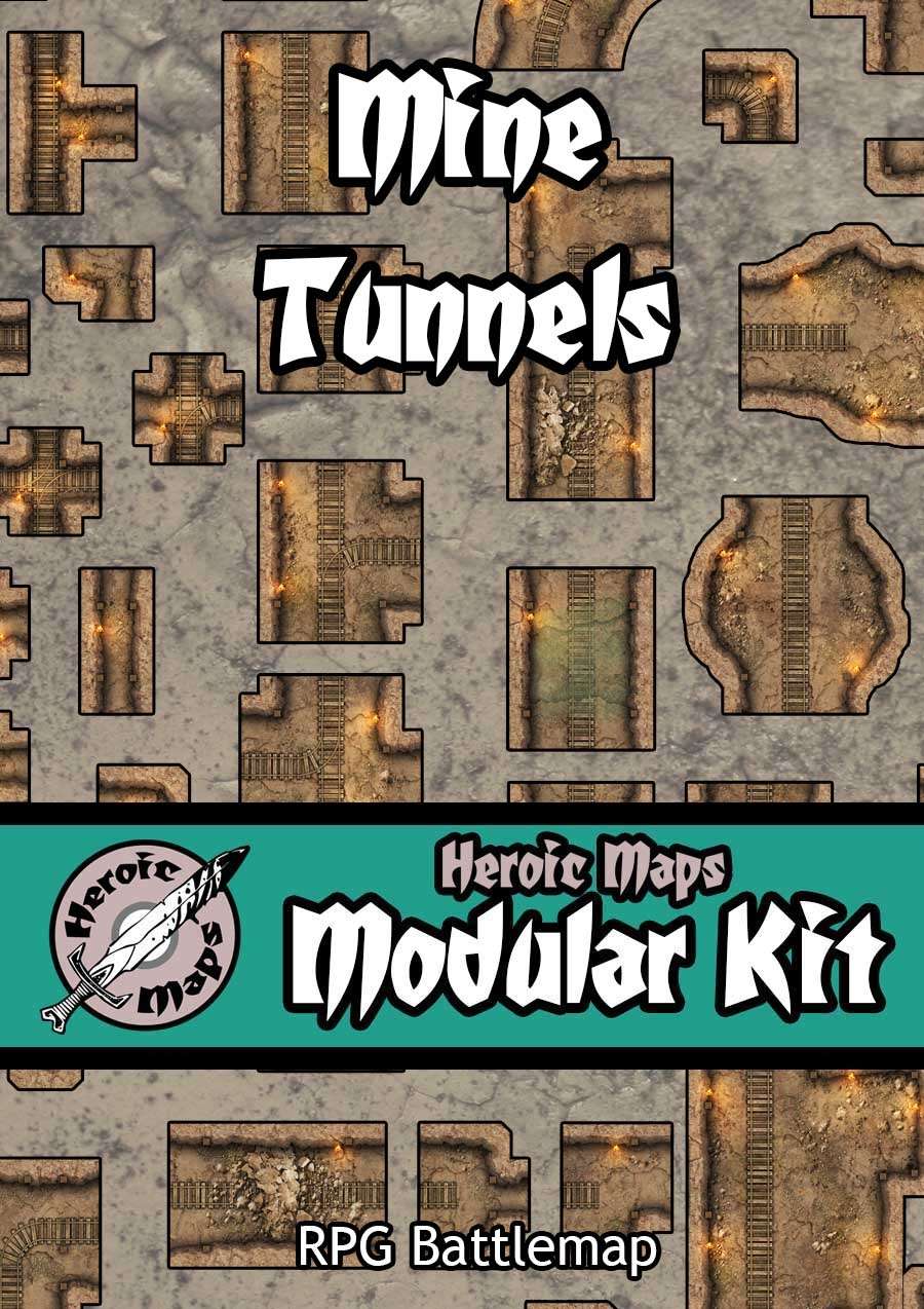 Heroic Maps - Modular Kit: Mine Tunnels - Heroic Maps | Caverns ...