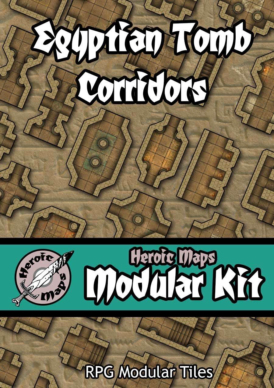 Heroic Maps - Modular Kit: Egyptian Tomb Corridors - Heroic Maps ...